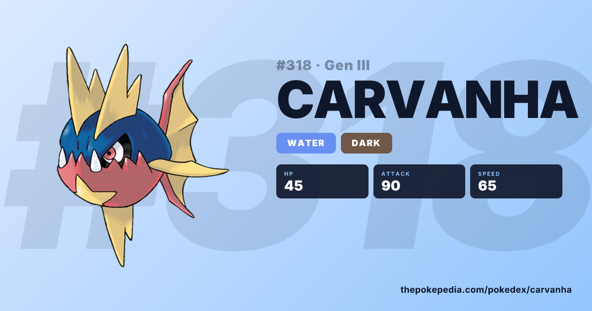 Carvanha in Pokemon Emerald – Moves, Sprites, Locations | Pokepedia