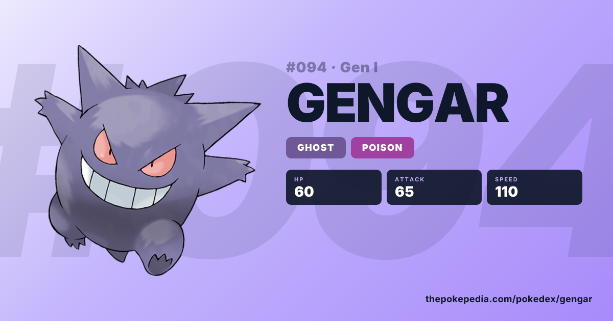 Gengar in Champions – Moves, Sprites, Locations | Pokepedia